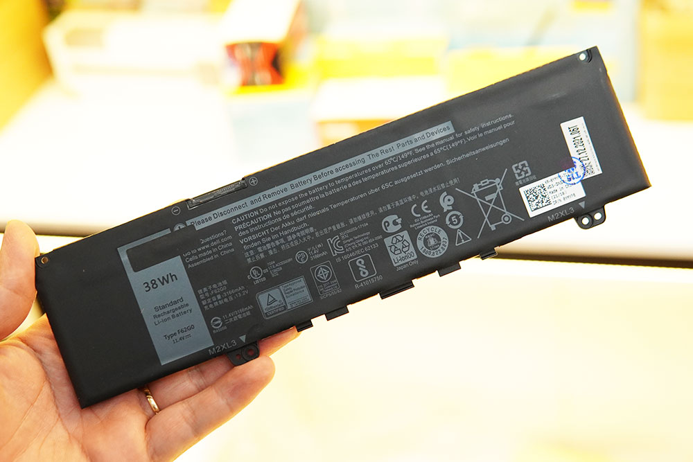 PIN DELL INSPIRON 13 7370 7380 7386 5370 7373 2-IN-1 BATTERY 38WH F62G0