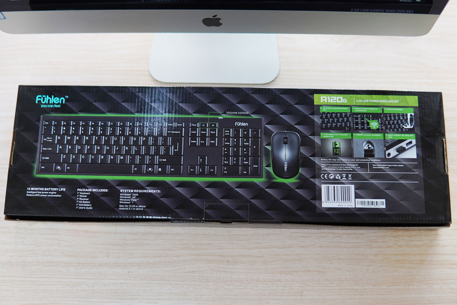 Bàn phím Fuhlen A120G 2.4G low Power Wireless Set